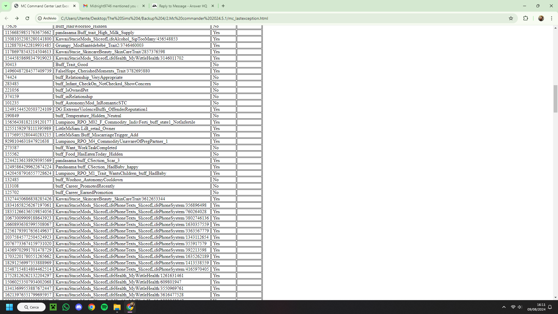 Re: BUG: Better Exceptions UI Exception Report can't find broken mod | EA Forums - 9353467